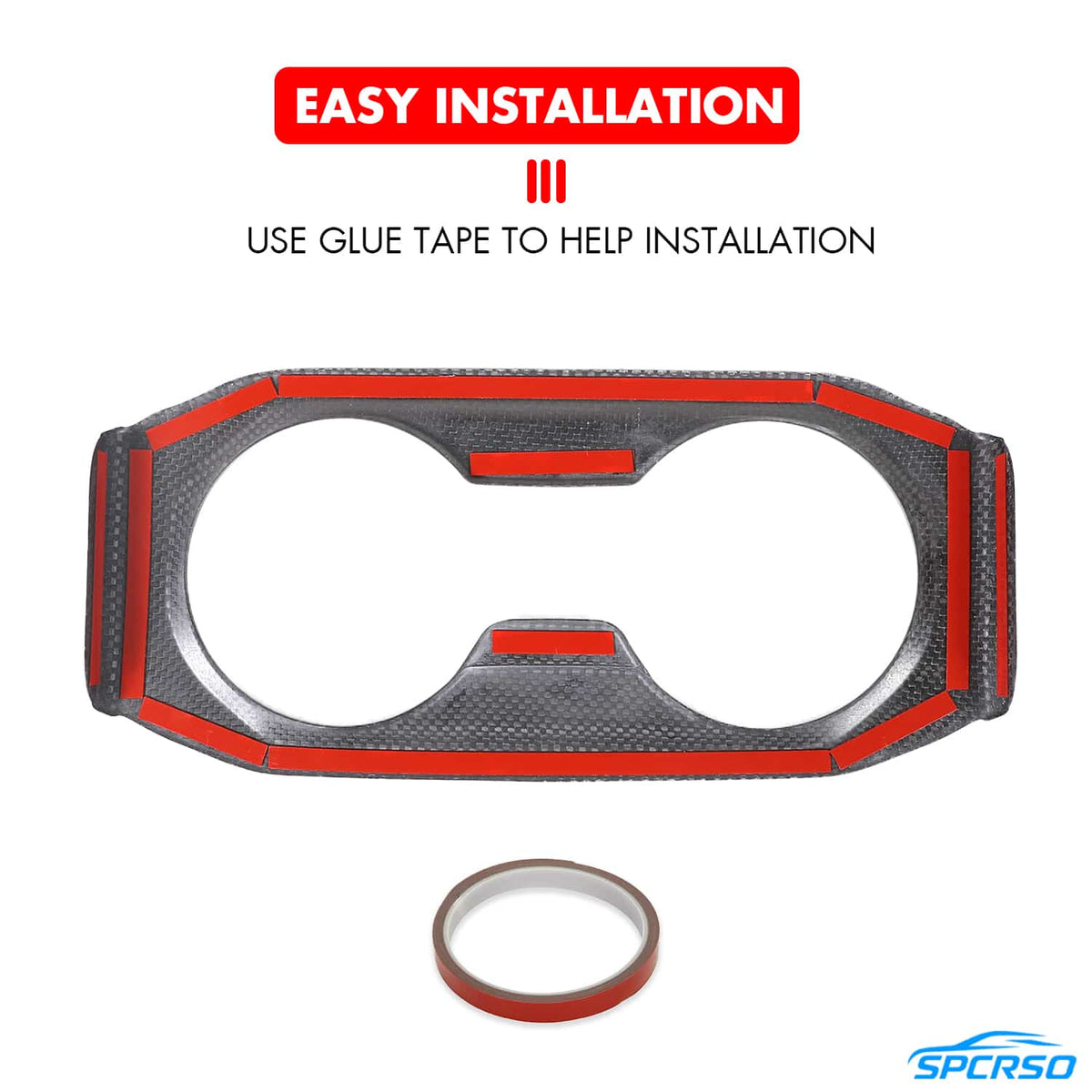 SPCRSO Carbon Fiber Rear Cup Holder Panel Trim for BMW 5 Series G60 ...